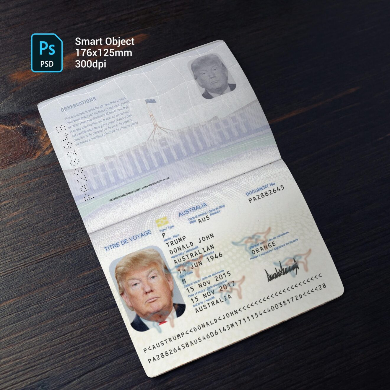 UK passport template PSD | JohnWickTemplates.com