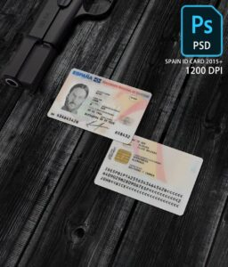 Spain ID Card Template PSD | JohnWickTemplates.com