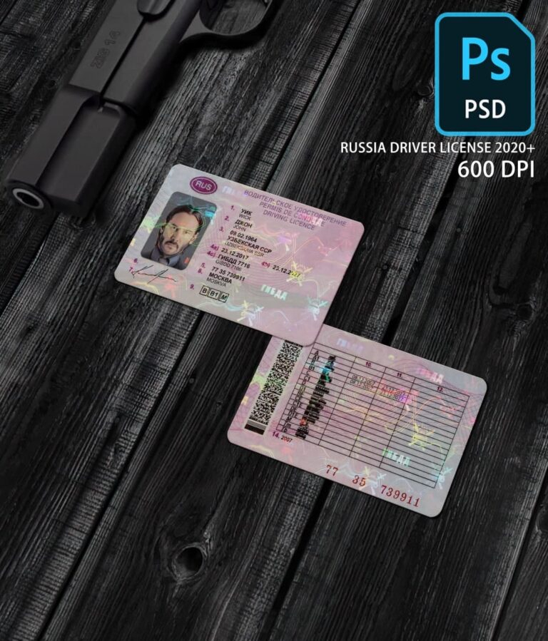 Russia Driver License Template NEW | JohnWickTemplates.com