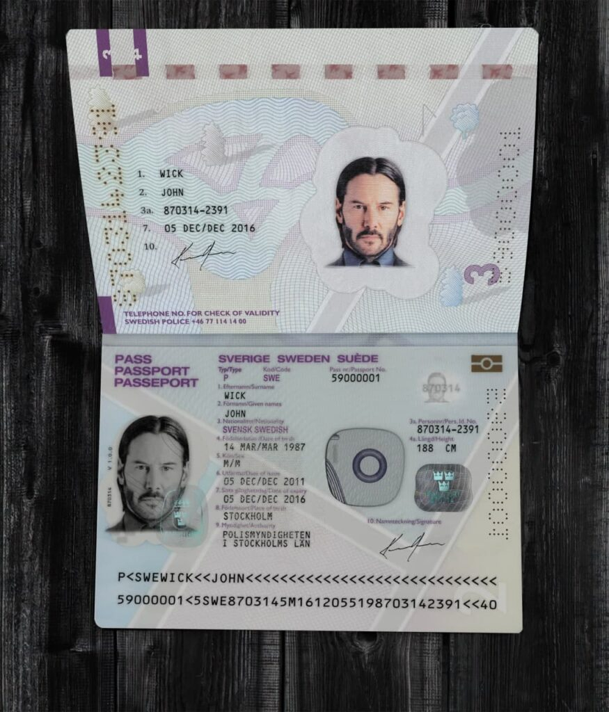 Sweden Passport Template PSD » JohnWickTemplates.com