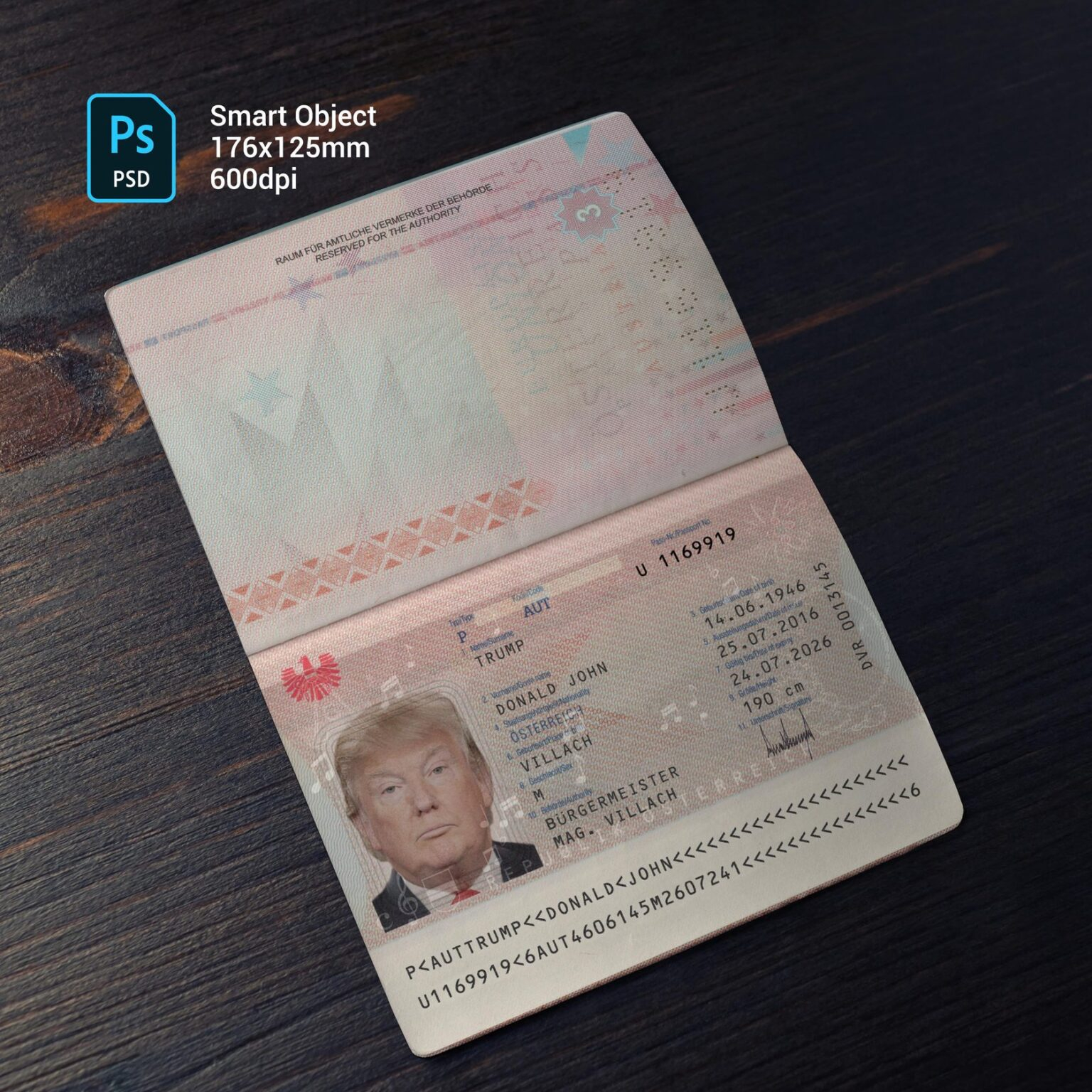 UK passport template PSD | JohnWickTemplates.com